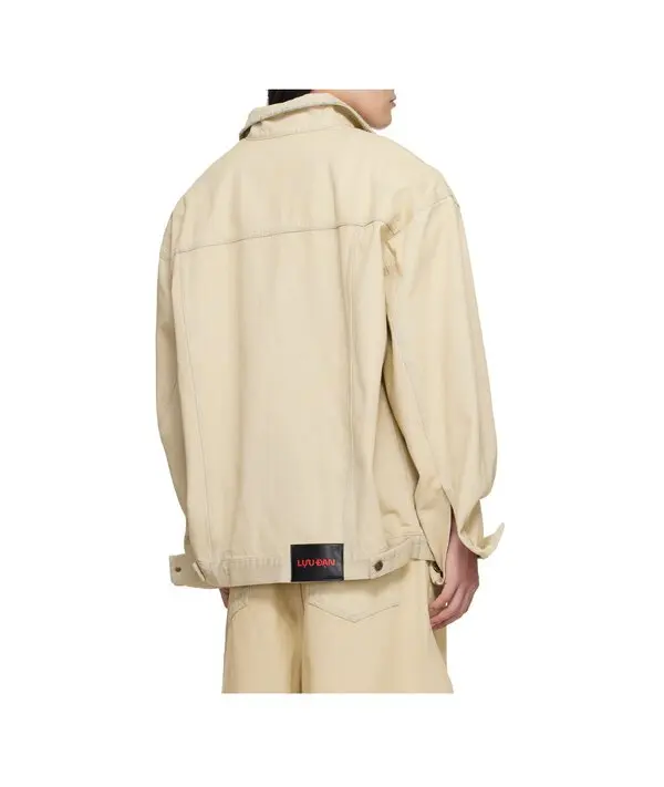 LU'U DAN Distressed Denim Jacket - Nude