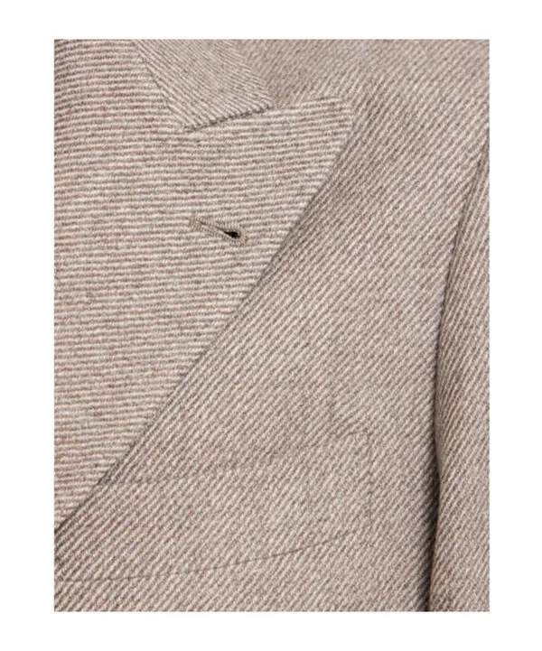 Brunello Cucinelli Single Breast Wool Blend Blazer - Nude