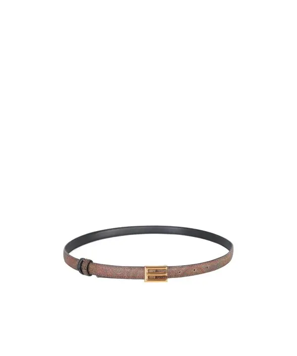 Etro Reversible Paisley Belt - Black