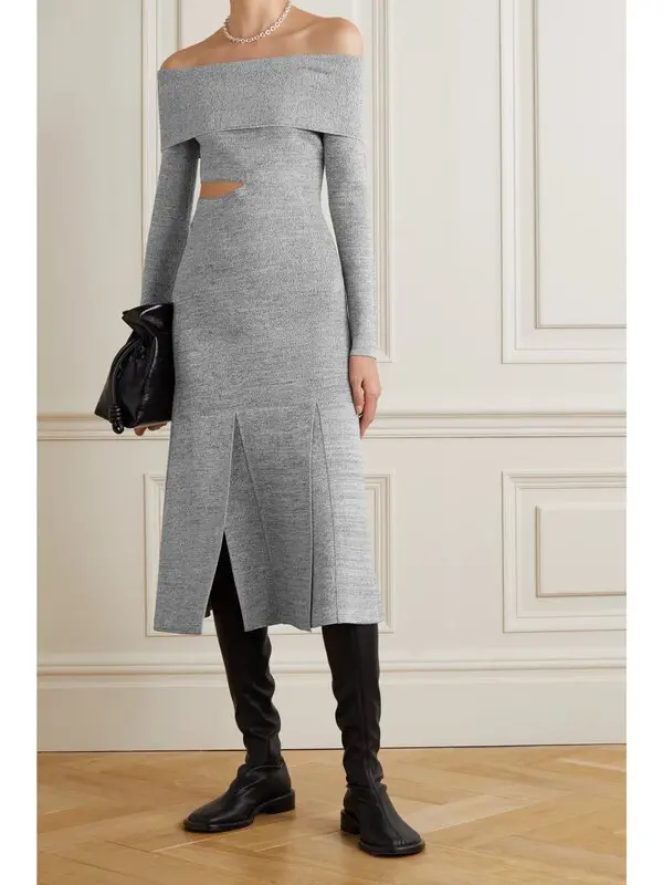 Proenza Schouler Off-shoulder Cutout Midi Dress