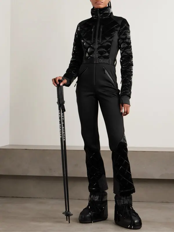 Mackage High-necked Bodysuit With Zipper Closure And Belt
