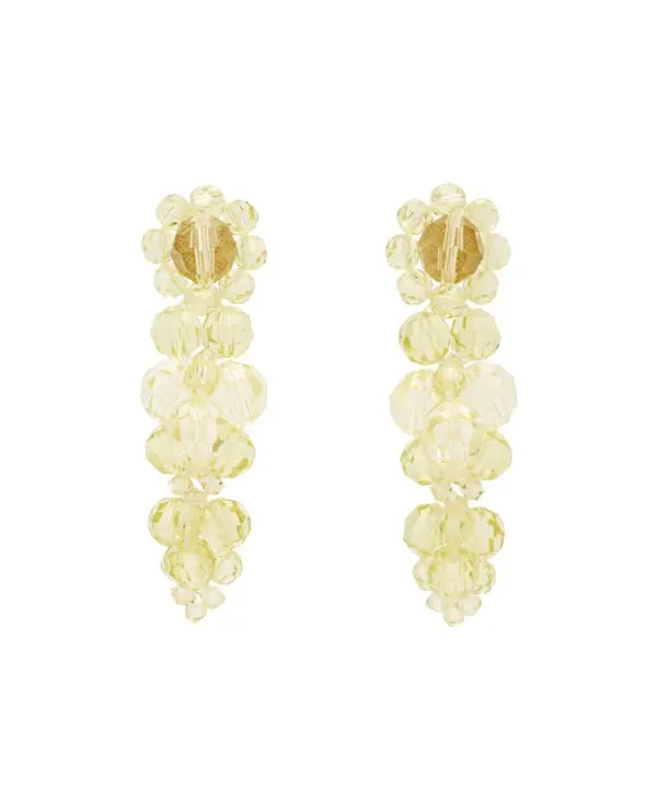 Simone Rocha Beaded Drop Earrings - Yellow