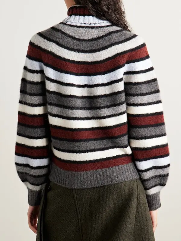 Proenza Schouler Danea Striped Cashmere-blend Turtleneck Sweater - Multicolor