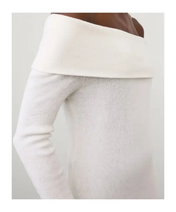 LISA YANG Claudina Off-shoulder Knitted Top