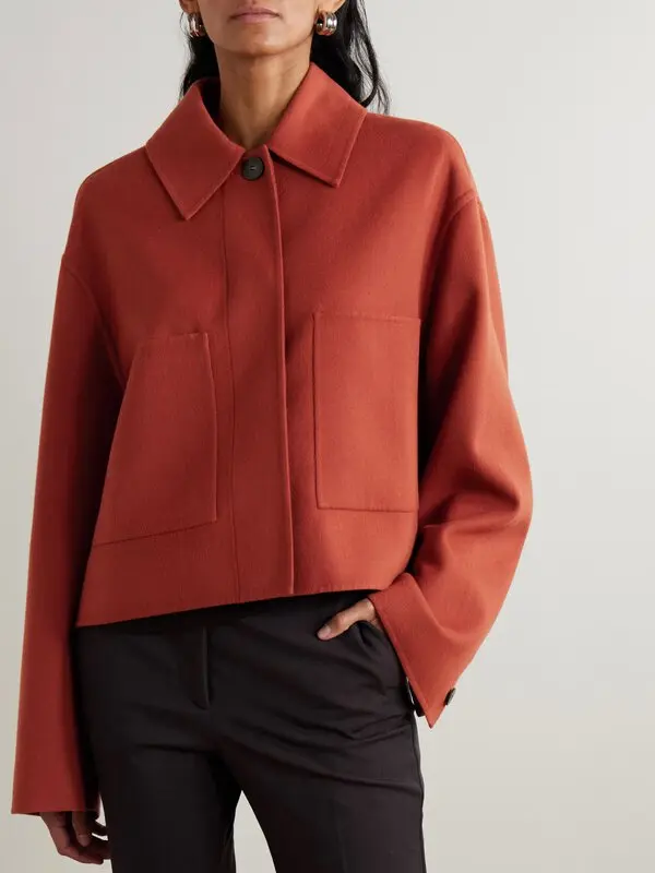JOSEPH Kalaa Wool Blend Casual Jacket - Orange