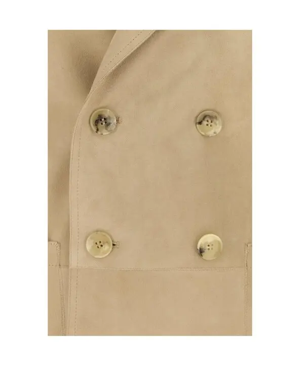 Canali Double-breasted Suede Blazer