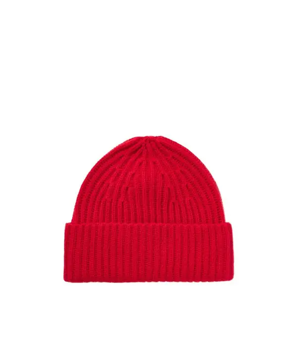 LISA YANG Ribbed Cashmere Beanie - Red