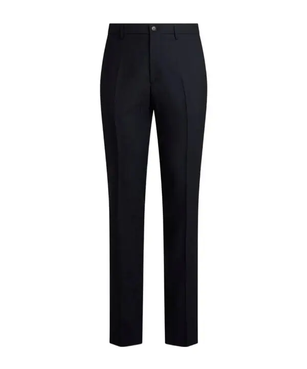 Etro Pleated Tailored Jacquard Trousers - Black