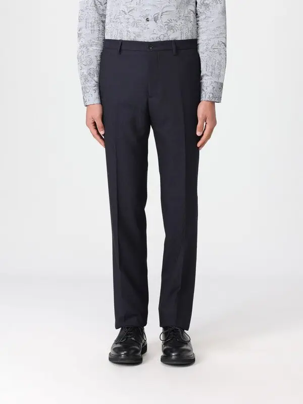 Etro Pleated Tailored Jacquard Trousers - Black