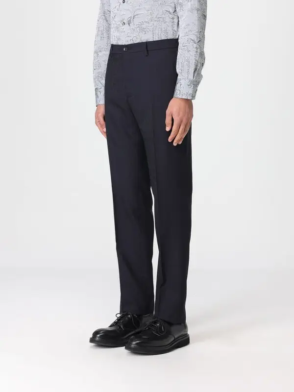 Etro Pleated Tailored Jacquard Trousers - Black