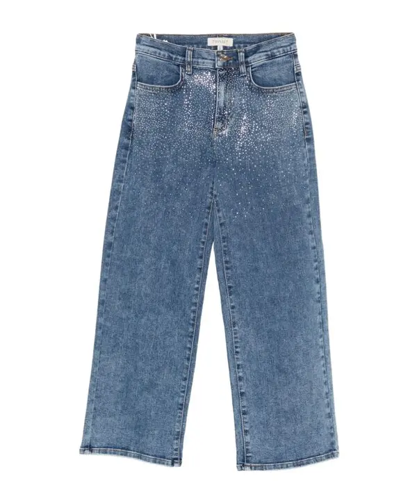 TWINSET Five-pocket Studded Jeans - Blue