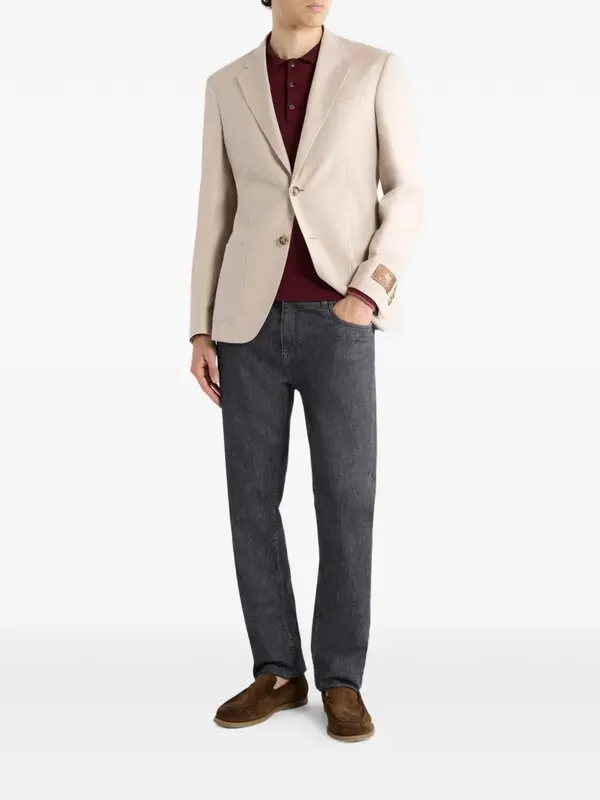 Etro Single-breasted Cotton-blend Jacket - Nude