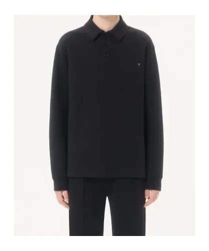 Valentino Garavani Vgold Button Detailed Polo Shirt