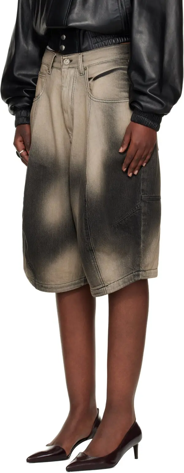 LU'U DAN Distressed Denim Shorts