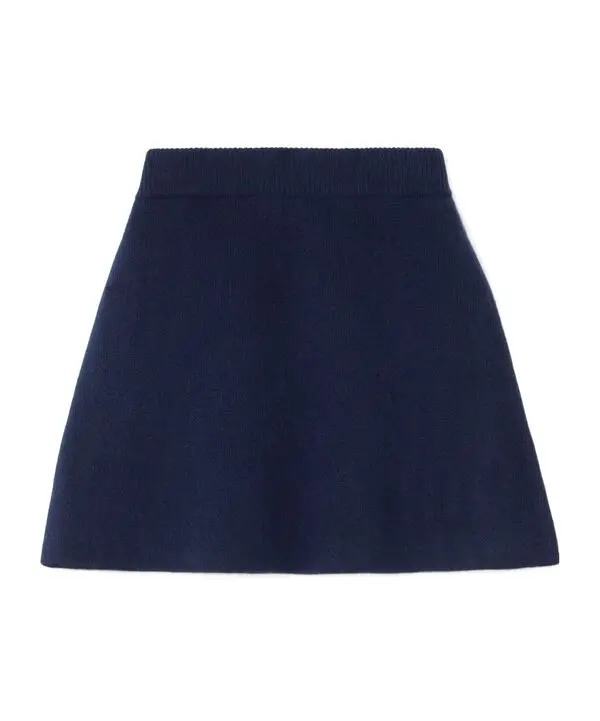 LISA YANG Clare Cashmere Mini Skirt - Navy Blue