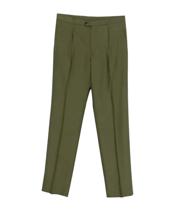 Etro Pleated Button Trousers - Green