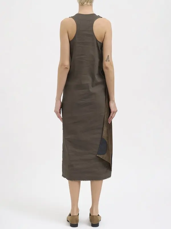 UMA WANG Sleeveless Circular Pattern Distressed Dress