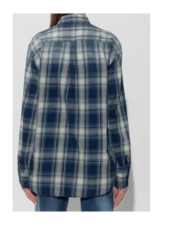 Dsquared2 Plaid Long-sleeve Shirt - Gray