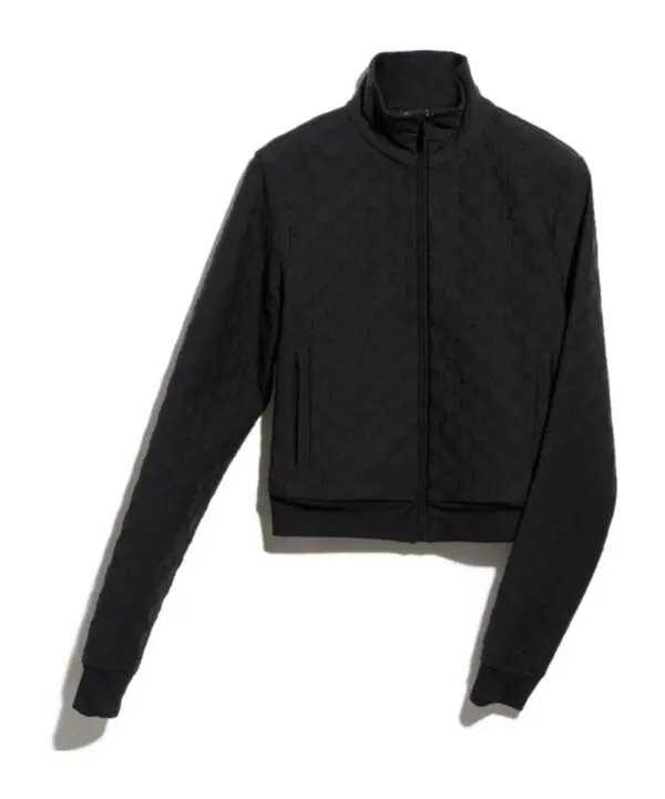 Gucci Gg Jersey Jacquard Zip-up Jacket - Black