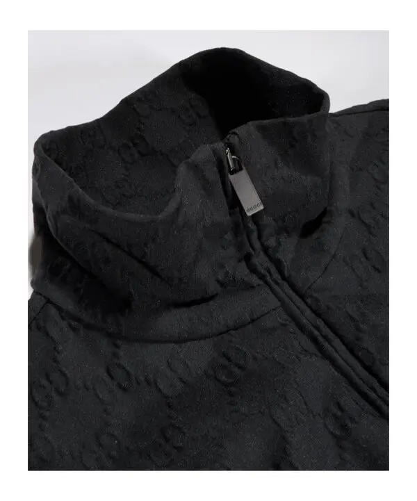 Gucci Gg Jersey Jacquard Zip-up Jacket