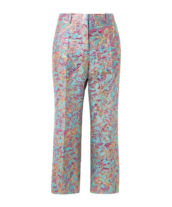 Dries Van Noten Botanical Pattern Jacquard Pants