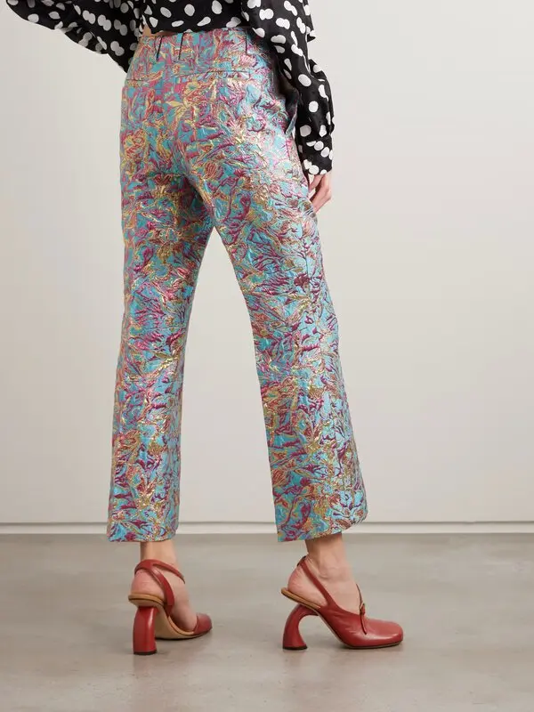 Dries Van Noten Botanical Pattern Jacquard Pants