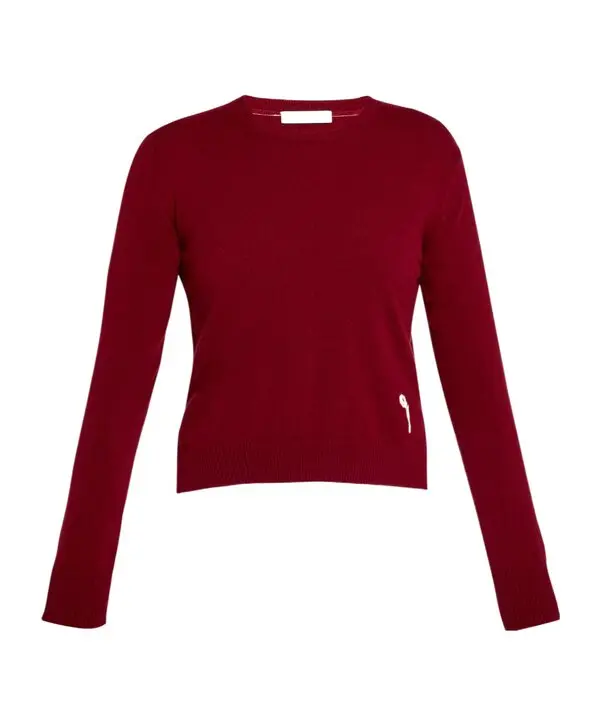 Erdem Long-sleeved Cashmere Knit Sweater - Red