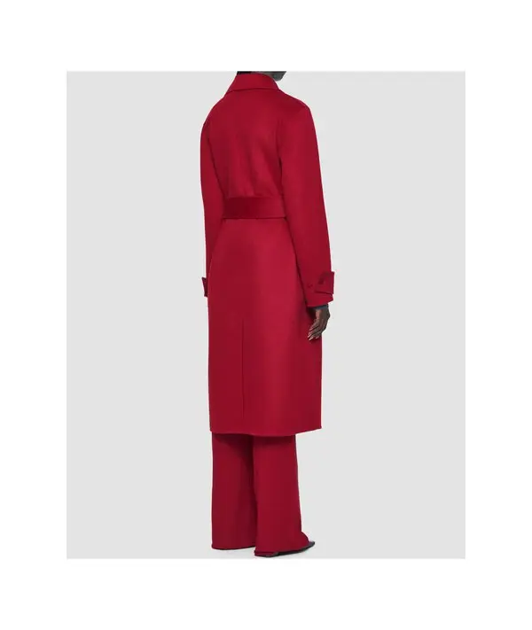 JOSEPH Belted Wrap Coat - Red