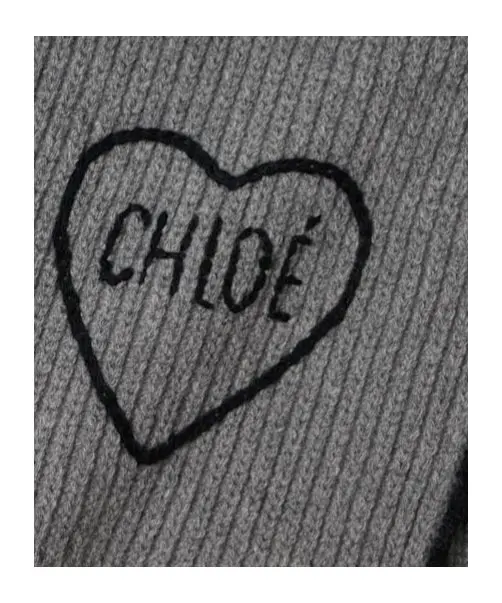 Chloé Encouer Heart Knit Scarf