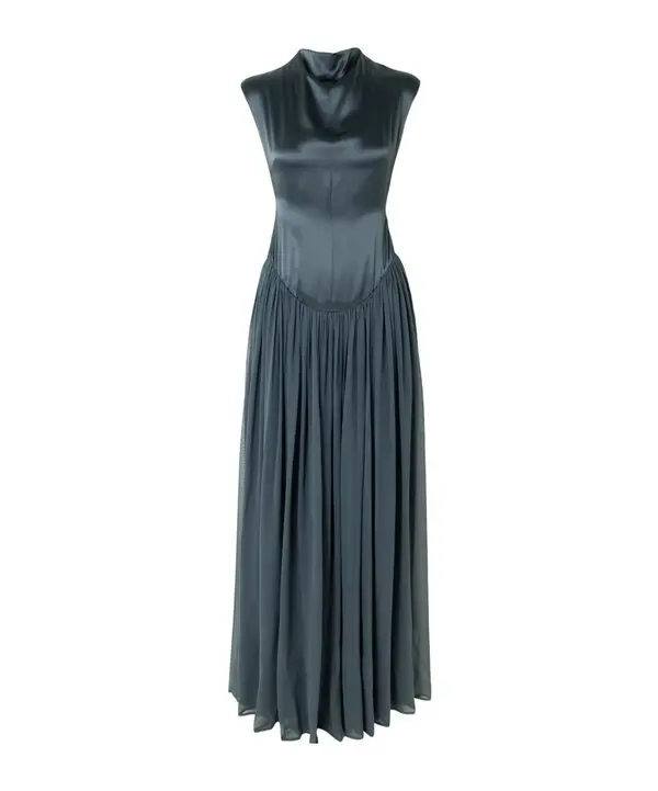 Tove Sabi Pleated Dress - Dark Gray