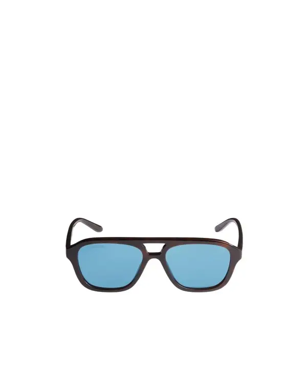 Balenciaga Double Bridge Pilot Sunglasses - Blue