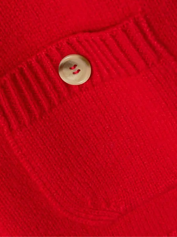 Arch4 Long-sleeved Knitted Cardigan - Postbox Red
