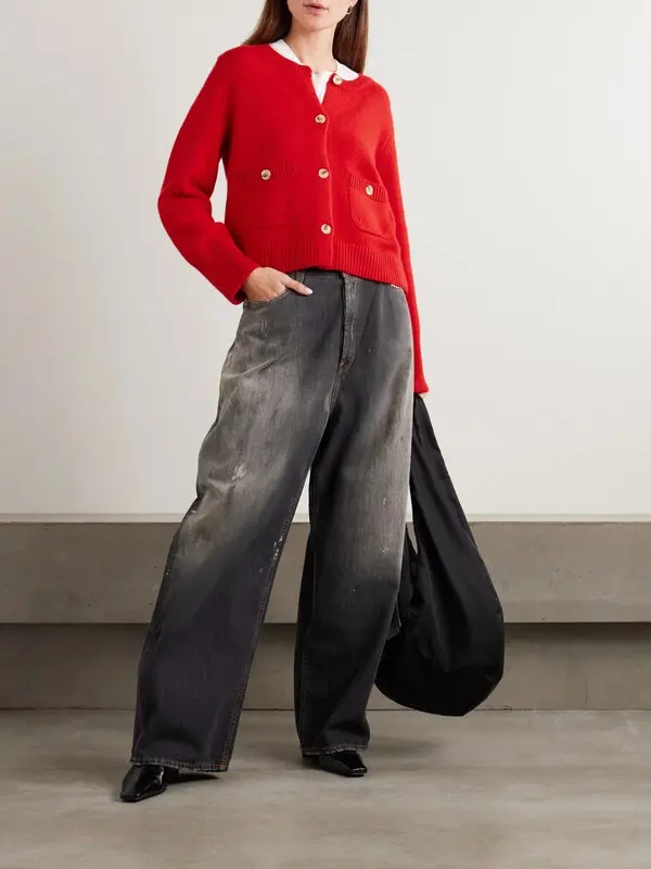 Arch4 Long-sleeved Knitted Cardigan - Postbox Red