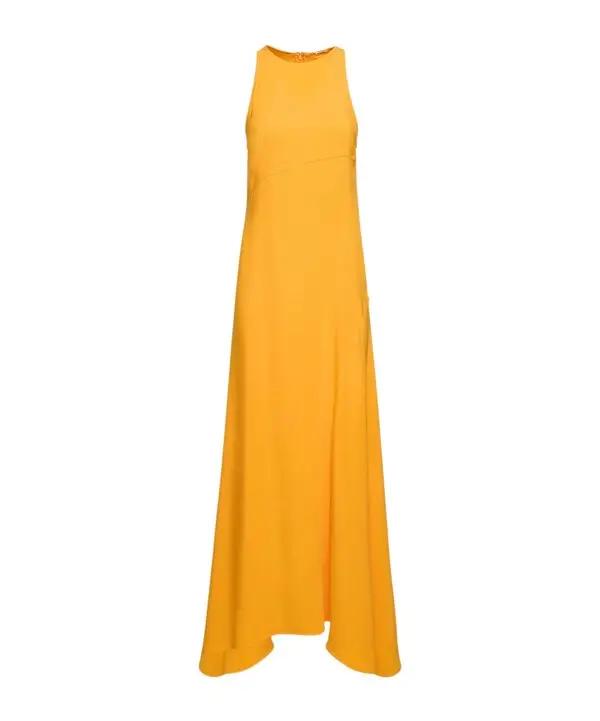 JIL SANDER Sleeveless Asymmetrical Hem Maxi Dress