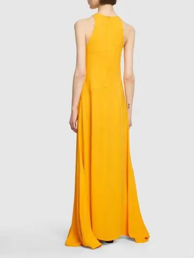 JIL SANDER Sleeveless Asymmetrical Hem Maxi Dress