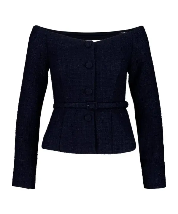 Roland Mouret Off-the-shoulder Boucle Top