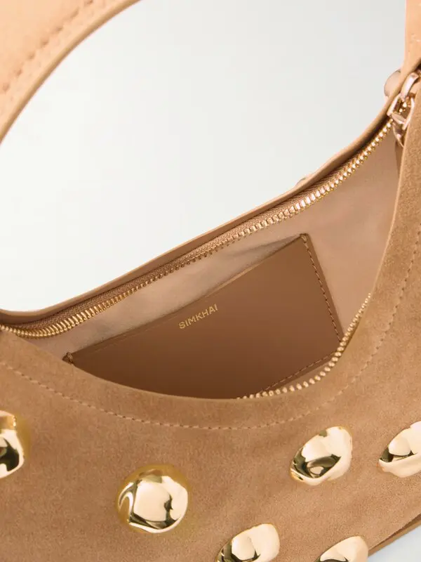 Simkhai Finn Studded Shoulder Bag - Camel