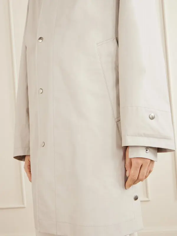 LEMAIRE Coated Cotton-canvas Mid-length Coat