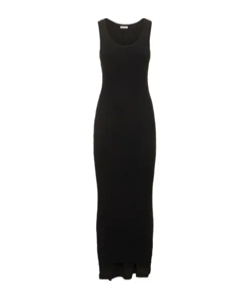 JIL SANDER Ribbed Knit Maxi Dress