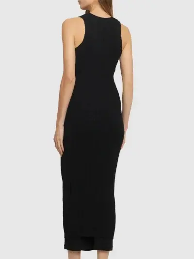 JIL SANDER Ribbed Knit Maxi Dress
