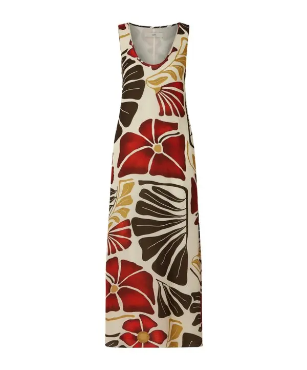 SIR. Sleeveless Round Neck Maxi Dress With All-over Print