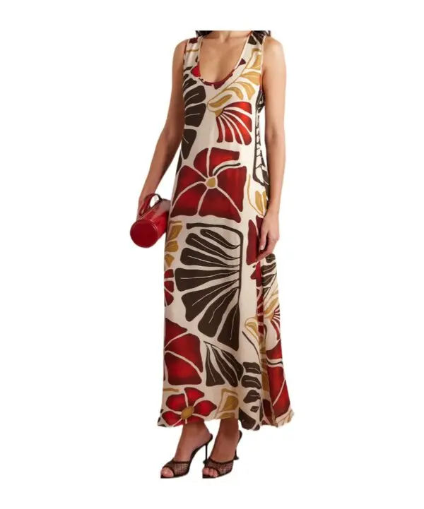 SIR. Sleeveless Round Neck Maxi Dress With All-over Print
