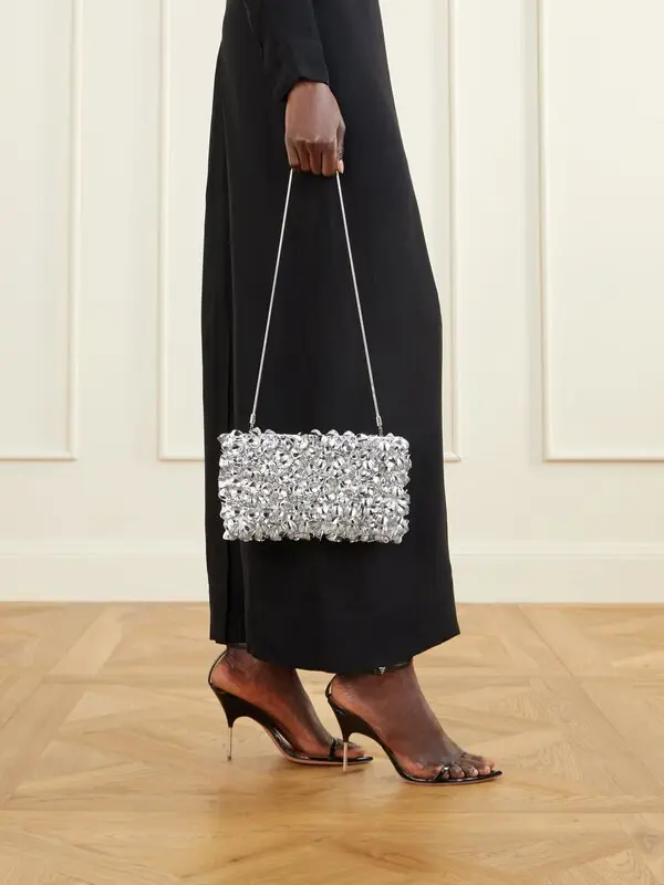 Simkhai Reese Beaded Chain-strap Clutch Bag