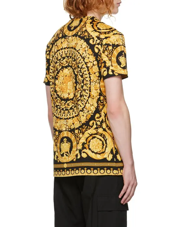 Versace Allover Baroque Pattern Crewneck T-shirt