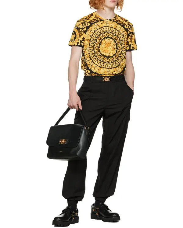 Versace Allover Baroque Pattern Crewneck T-shirt