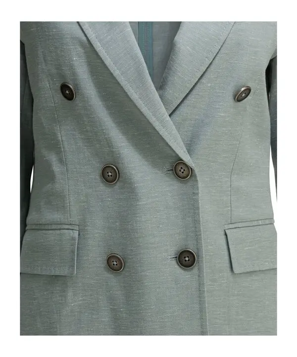 CIRCOLO 1901 Double-breasted Blazer With Notched Lapel - Lightblue