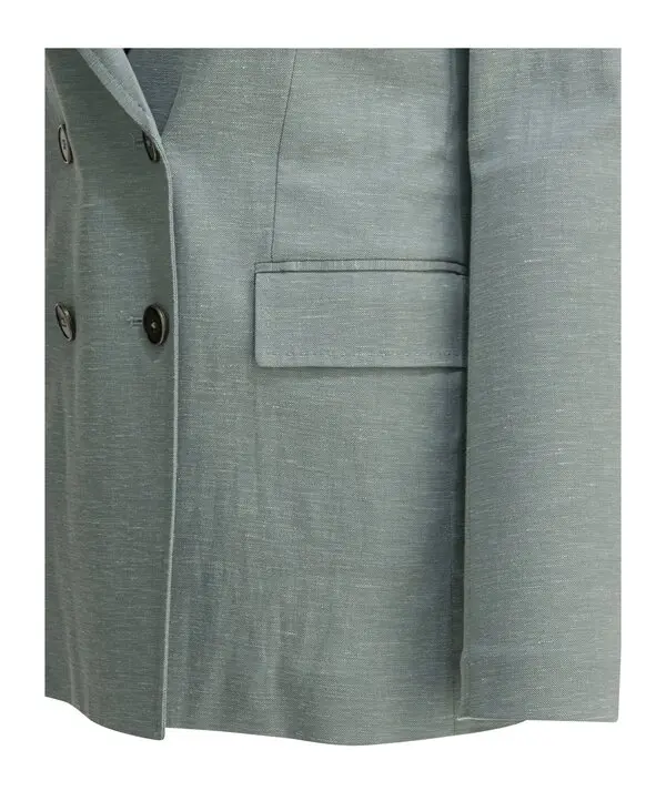CIRCOLO 1901 Double-breasted Blazer With Notched Lapel - Lightblue