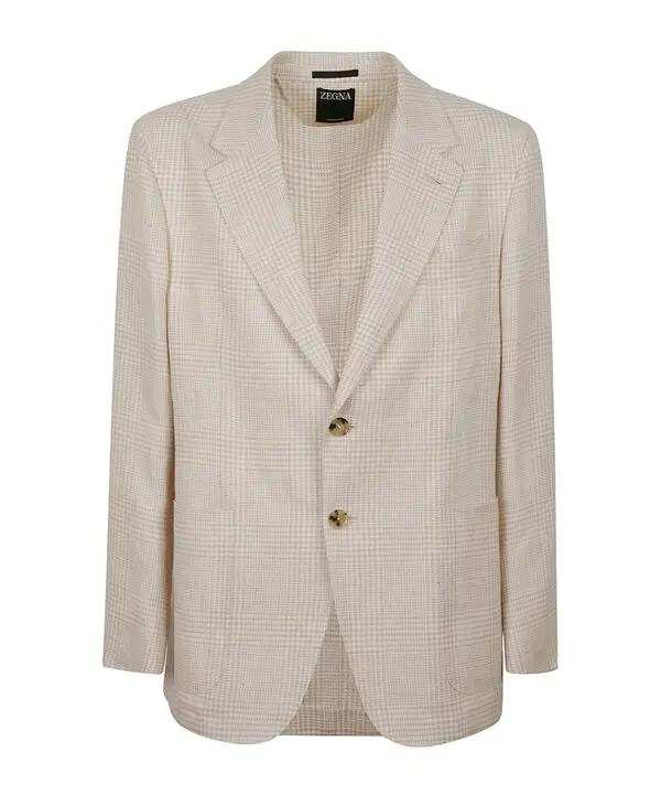 Zegna Checked Single-breasted Blazer - No