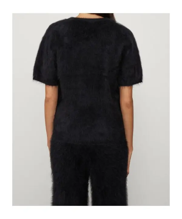 LISA YANG Short Sleeve V-neck Sweater