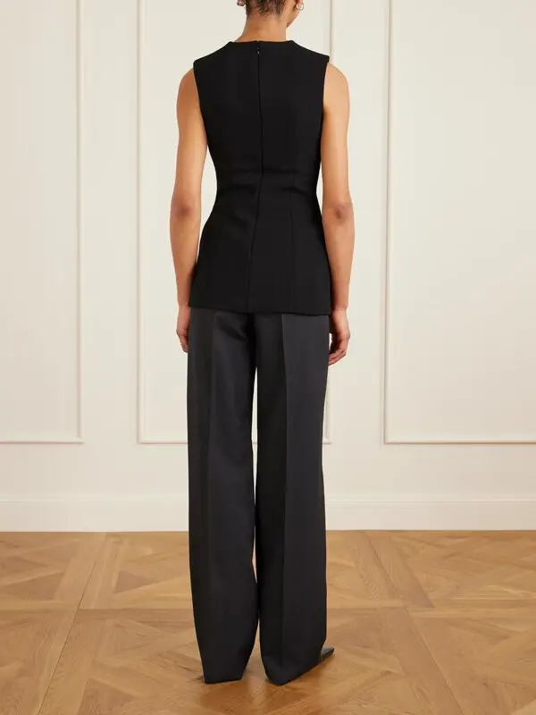 TOTEME Sleeveless Crepe Top With Flap Pockets